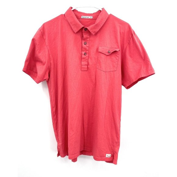 Marine Layer | Shirts | Marine Layer Mens Red Polo Shirt Medium Soft ...